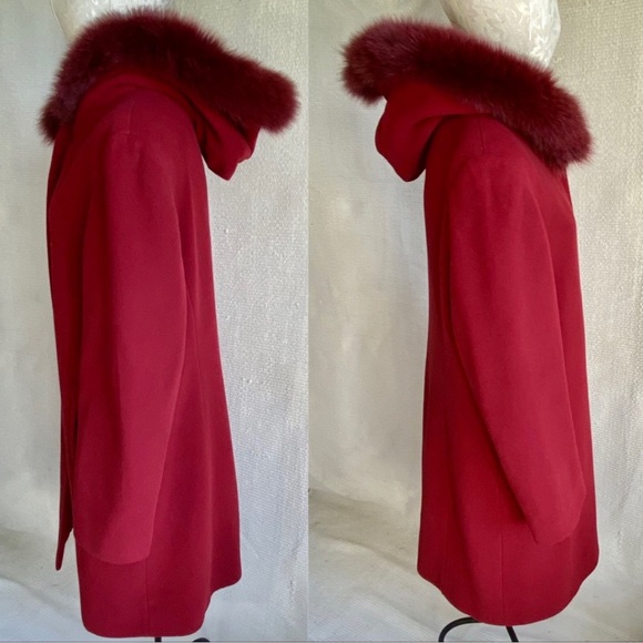 Vintage | Jackets & Coats | Vintage Ml Eskimo Coat Red Hood Real Fox ...